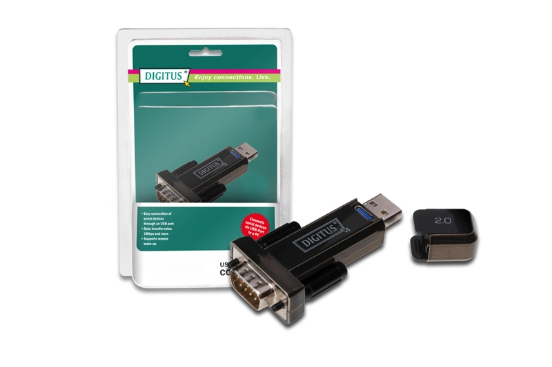 DIGITUS ADAPTER USB 2.0 TO SERIAL ΜΕ ΚΑΛΩΔΙΟ 0.8m